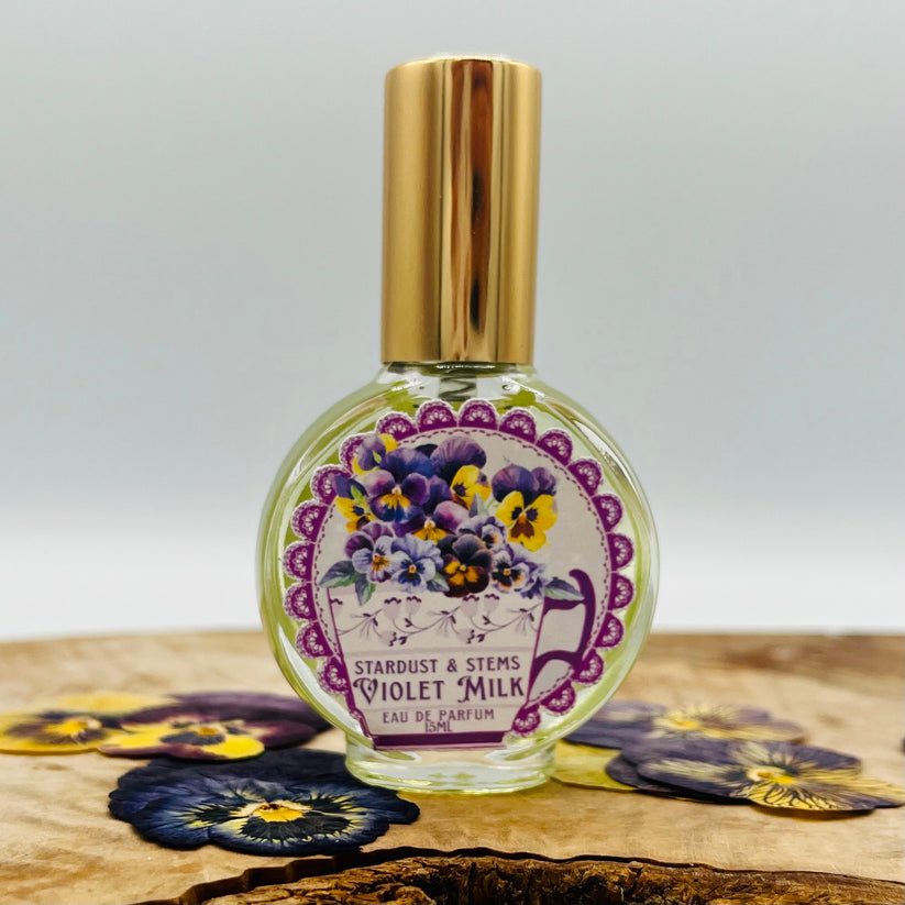 Violet Milk Perfume | Creamy Violet & Soft Milk Scent | Stardust & Stems